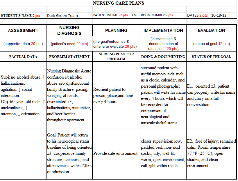 Nursing Process ions Page 2 Nursing Student Assistance 